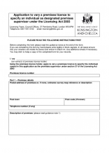 Varying the designated premises supervisor application form | Royal ...